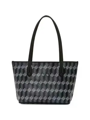 AU DEPART Geometric-print Leather Shoulder Bag