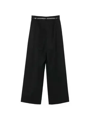 JUUN.J Belted Two-tuck Trousers - Black