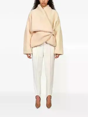DARKPARK Cindy Buckle-fastening Wrap Coat - Neutrals