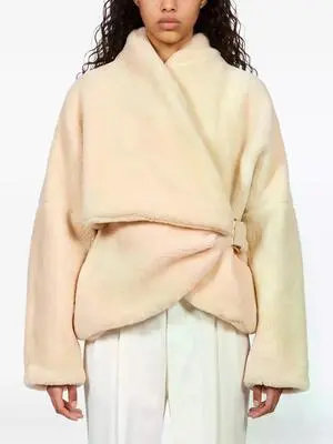 DARKPARK Cindy Buckle-fastening Wrap Coat - Neutrals