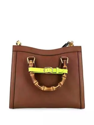 Gucci Diana Nm Bamboo Handle Leather Small Tote Bag - Brown