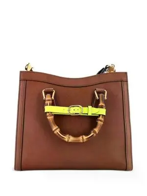Gucci Diana Nm Bamboo Handle Leather Small Tote Bag