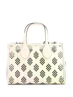 Gucci Convertible Gg Debossed Laser Cut Leather Small Tote Bag