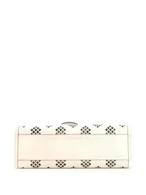 Gucci Convertible Gg Debossed Laser Cut Leather Small Tote Bag