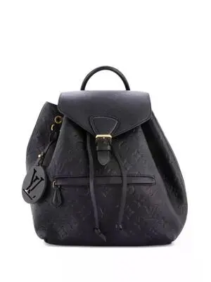 LOUIS VUITTON Montsouris Nm Monogram Empreinte Leather Pm Backpack - Black