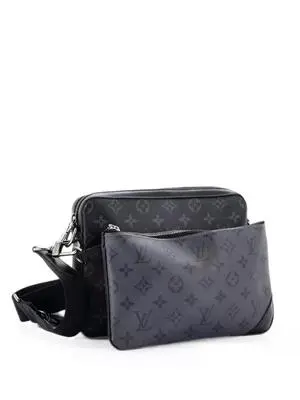 LOUIS VUITTON Trio Messenger Bag Reverse Monogram Eclipse Canvas Crossbody Bag - Black