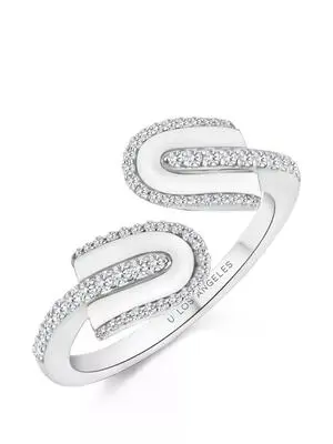 U LOS ANGELES U Duo White Quartz And Diamond Ring