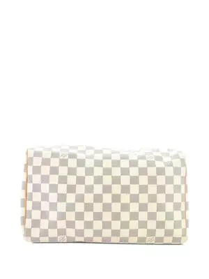 LOUIS VUITTON Speedy Handbag Damier 30 Satchel - White