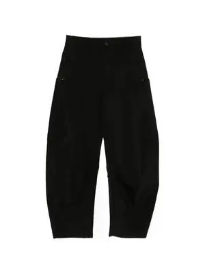 High Greece Panelled Wide-leg Trousers - Black