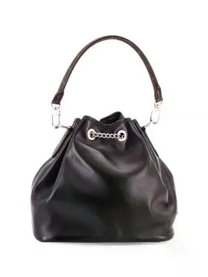 LOUIS VUITTON No Way Vibe Leather With Monogram Detail Bucket Bag
