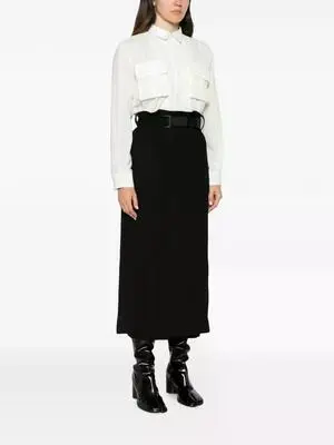 Sacai Belted Layered Midi Dress