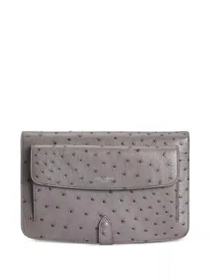 Dolce & Gabbana Ostrich-leather Clutch Bag - Grey