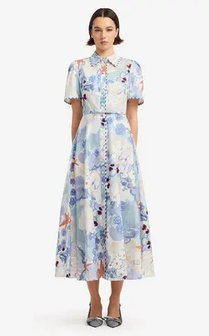 LEO LIN Bianca Cotton Midi Dress