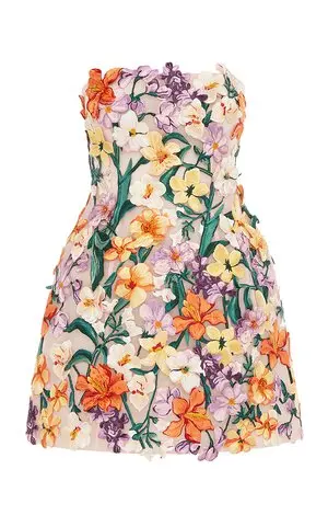 LEO LIN Roselle Hand-embroidered Mini Dress - Multi