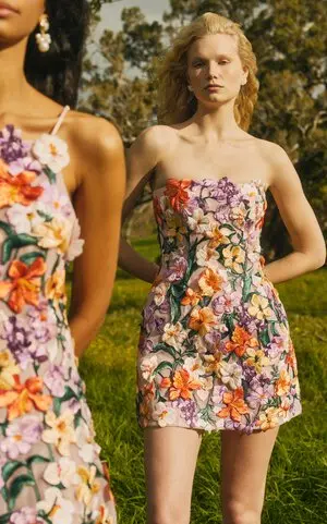 LEO LIN Roselle Hand-embroidered Mini Dress - Multi
