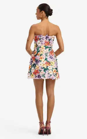 LEO LIN Roselle Hand-embroidered Mini Dress - Multi