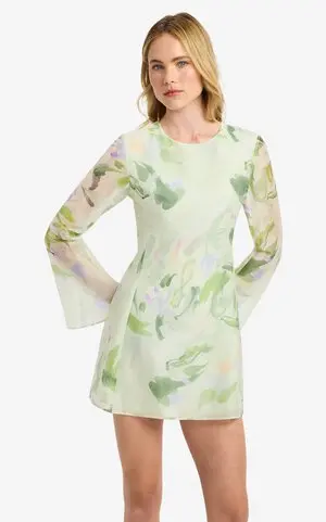 LEO LIN Suzanne Linen-blend Mini Dress