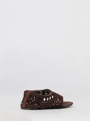 Alaïa Alaia Vienne Perforated Suede Thong Mule Sandals - Brown