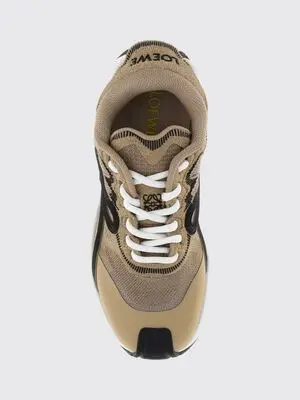 Loewe Pogo Suede And Technical Fabric Low-top Sneakers - Cream