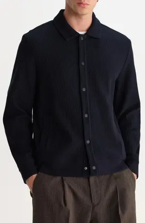 WAX LONDON Hays Waffle Jersey Overshirt