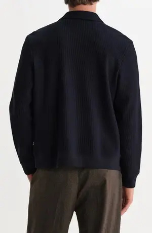 WAX LONDON Hays Waffle Jersey Overshirt