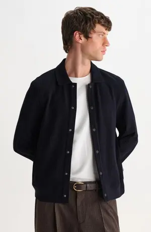 WAX LONDON Hays Waffle Jersey Overshirt
