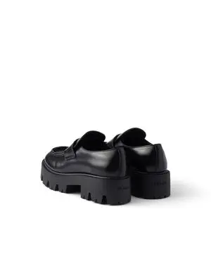 Prada Brushed Leather Loafers