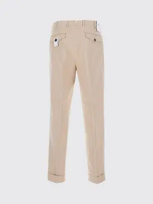 PT TORINO Slim Fit Pleated Gabardine Tailored Trousers - Beige