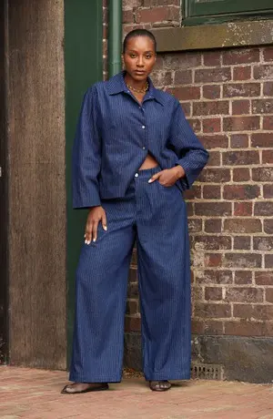 ESTELLE Winslow Pinstripe Cotton Jacket