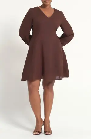 ESTELLE Adira Linen Blend Minidress