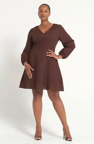 ESTELLE Adira Linen Blend Minidress