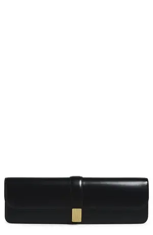 Khaite Blake Long Leather Clutch - Black