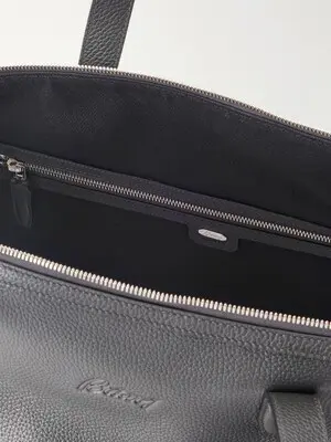 Brioni Leather Tote Bag - Black