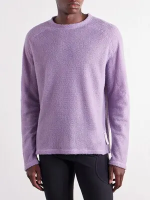 Satisfy Logo-appliquéd Fuzzfleece™ Ad T-shirt - Purple