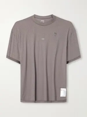 Satisfy Embellished Space-o™ Mesh T-shirt - Brown