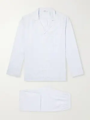 Zimmerli Striped Lyocell Pyjama Set - Blue