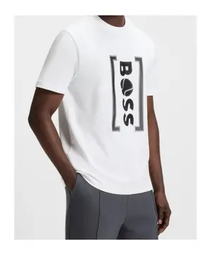 Hugo Boss Logo-mesh Crewneck T-shirt