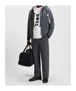 Hugo Boss Logo-mesh Crewneck T-shirt