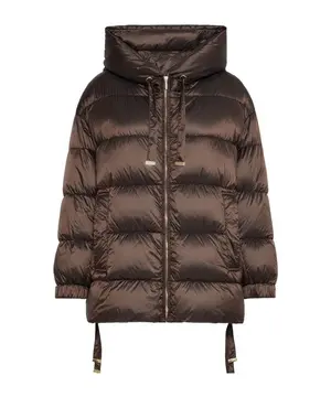 Max Mara The Cube Hooded Quilted Jacket - Mud Color