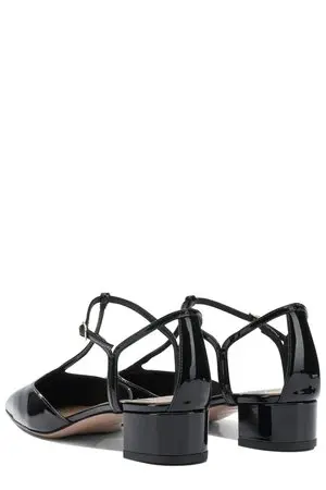 AQUAZZURA Patent Leather T-strap High Heels