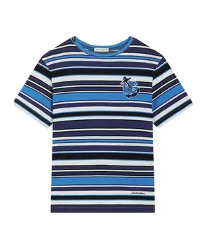 Dolce & Gabbana Striped Appliqué T-shirt