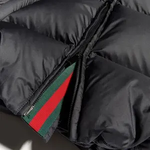 Gucci Crest Embroidered Puffer Jacket - Black