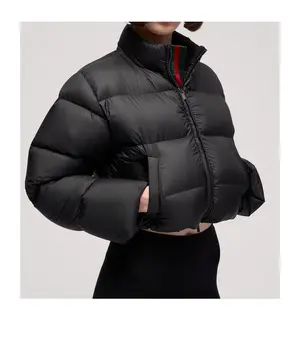 Gucci Crest Embroidered Puffer Jacket - Black