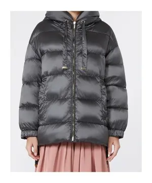 Max Mara Mtcariete Hooded Puffer Jacket - Medium Grey