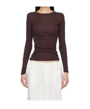 FLORE FLORE Olivia Long-Sleeve T-Shirt Choco Plum