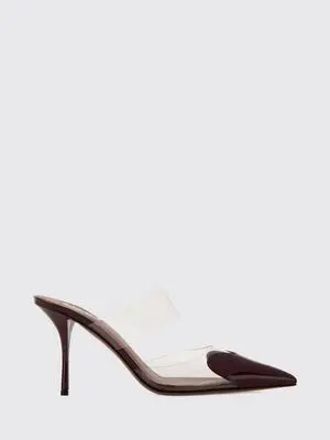 Alaïa Alaia Le Cå“ur Patent Leather And Pvc Mules With High Stiletto Heel - Red