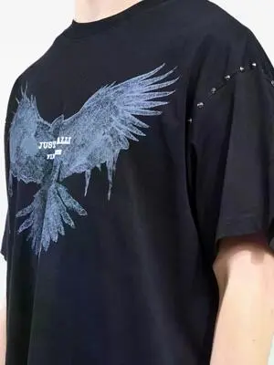 Just Cavalli Stud-embellished Eagle-print T-shirt