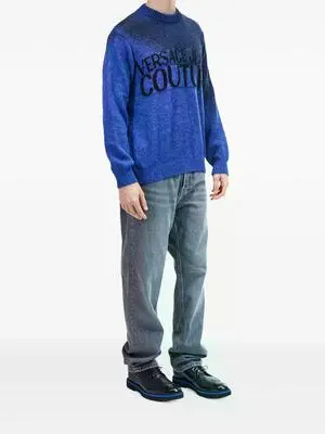 Versace Logo-intarsia Degradé Sweater