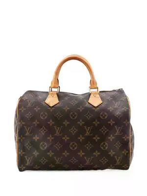LOUIS VUITTON Speedy Handbag Monogram Canvas 30 Satchel - Brown
