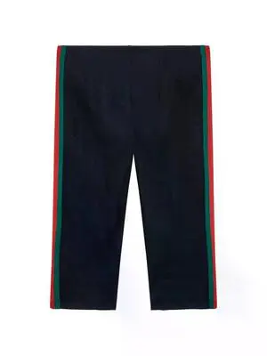 Gucci Web-stripe Cropped Trousers - Blue